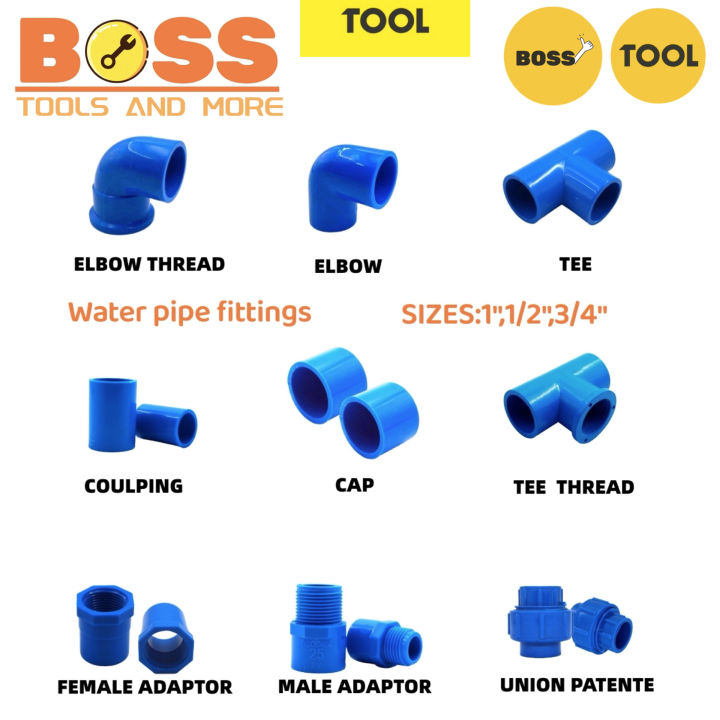 PVC Blue Water Pipe Fittings Wholesale Elbow,Tee,Plug,Male Female ...