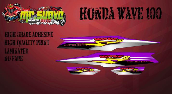 Honda Wave 100 Decals Set (Violet) | Lazada PH