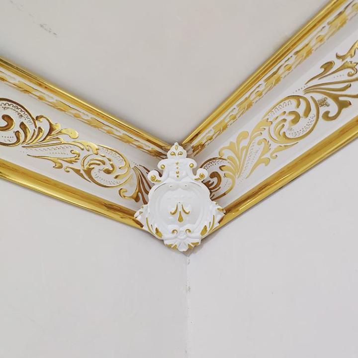 PVC ceiling decoration material gypsum line top corner line internal ...