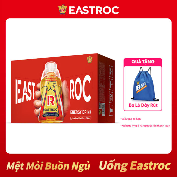 Thùng 24 Chai Nước Tăng Lực Eastroc Vitamin (250ml/chai) | Lazada.vn