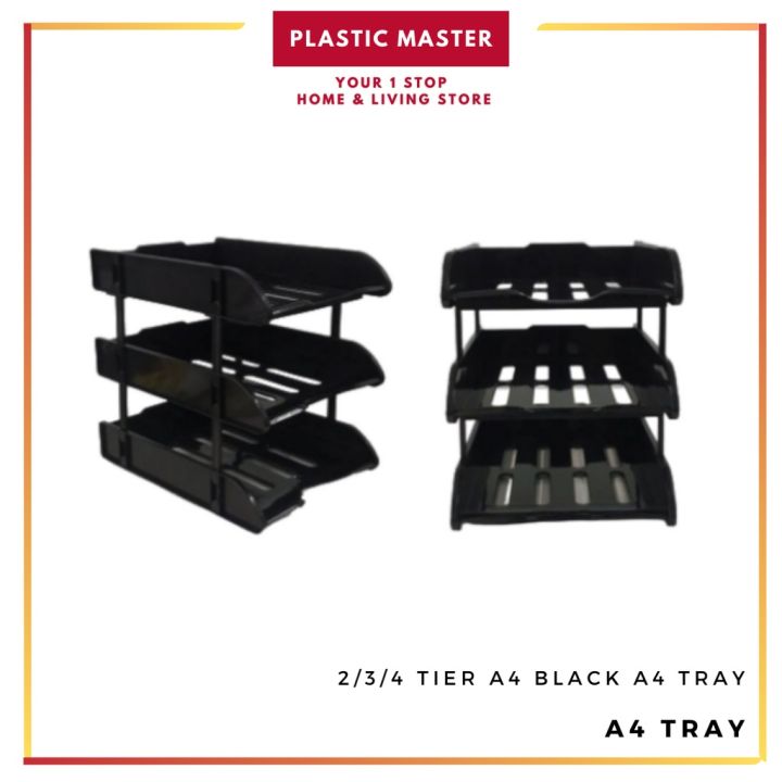 A4 Document Tray 3/4 Tiers Office Plastic File Tray Document Drawer ...