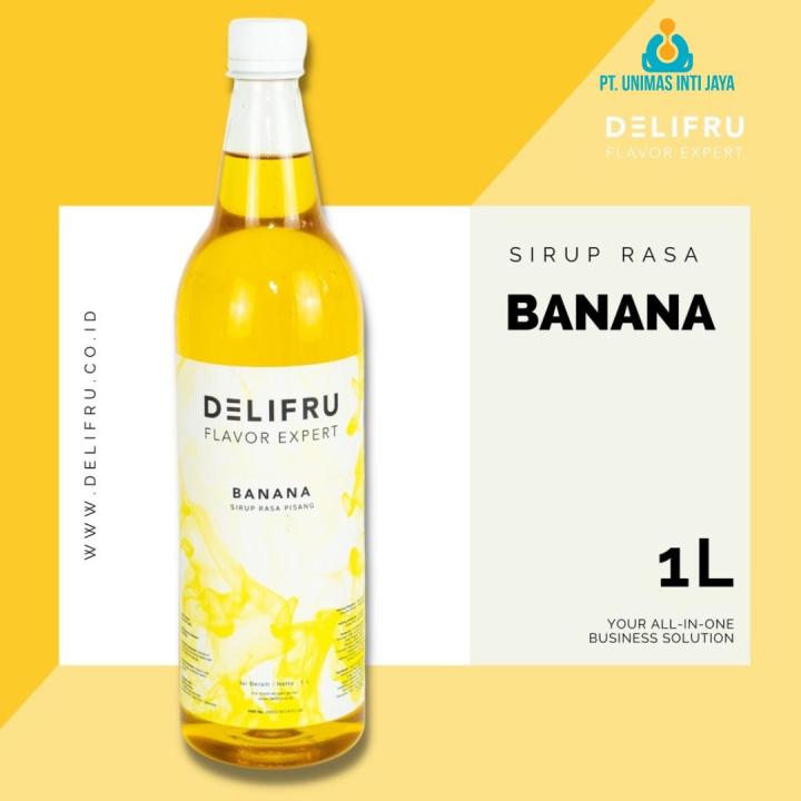 Delifru Banana Syrup 1 Liter | Lazada Indonesia