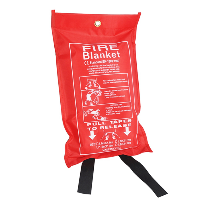 (IKHJ) Fire Blanket Fiberglass Fire Emergency Blanket Flame Retardant ...
