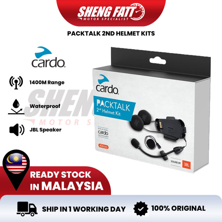 CARDO Packtalk Edge Second Helmet Kit with JBL Second Kit Intercom ...