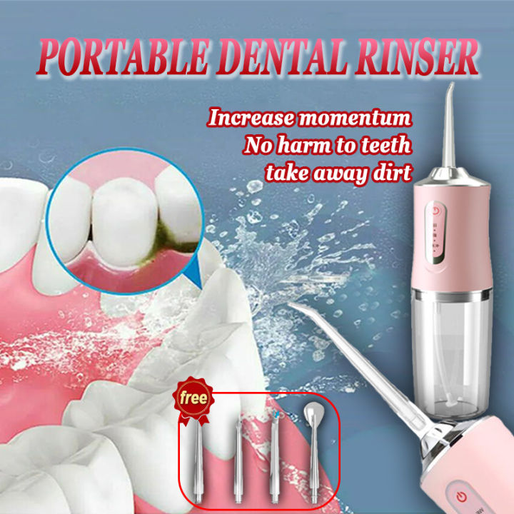 Oral Care Water Flosser Rechargeable Portable Pulse Water Teeth Deep ...