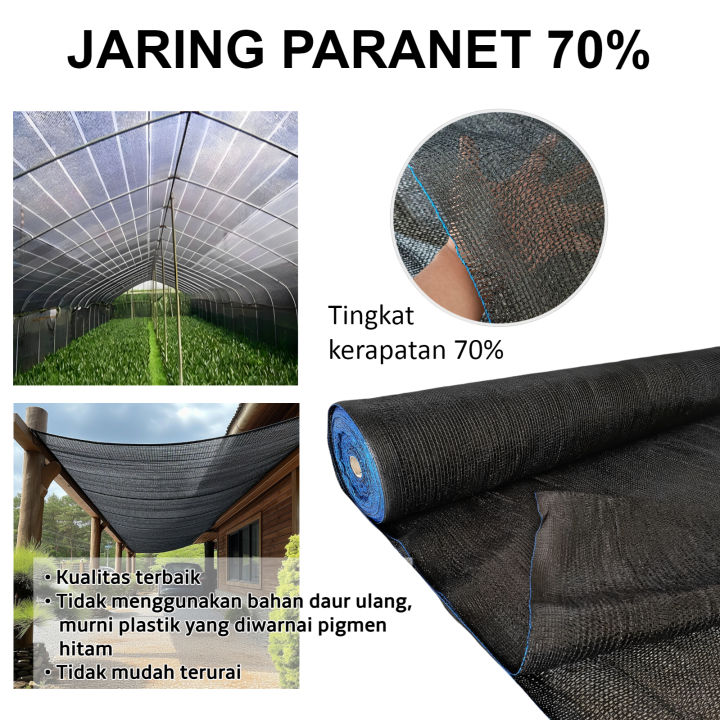 Jaring Paranet 70% Matahari Lebar 3 Meter Eceran Jaring Peneduh Tanaman ...