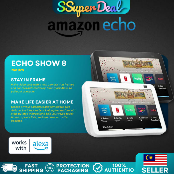 Amazon Echo Show 8 (3rd Generation, 2023 Release) | With Spatial Audio, Smart Home Hub, and ...