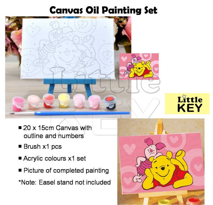 Canvas Oil Painting with Numbers Kit Cartoon Painting by Numbers Snoopy ...