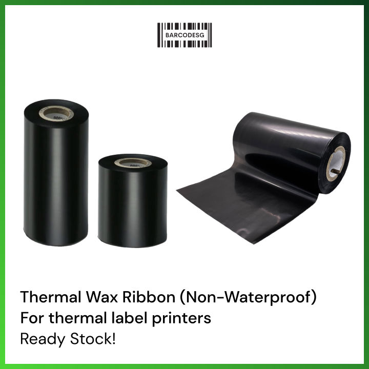 Thermal Transfer Wax Ribbon Roll for Thermal Label Printers | Dry ...