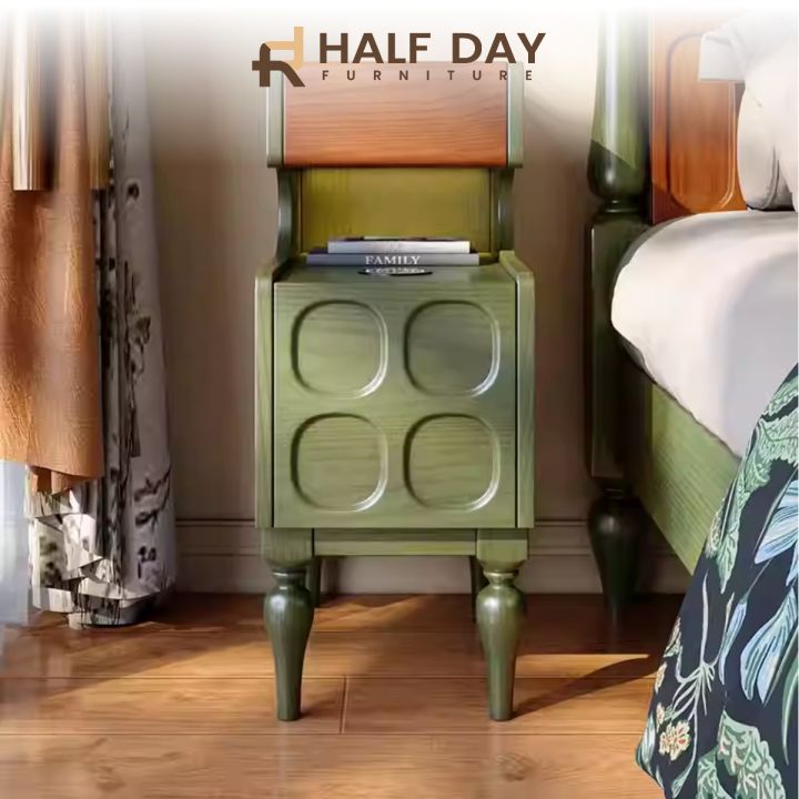 Special CNY [Pre order] Halfday - Mid-Century Vintage White Ash Bedside ...