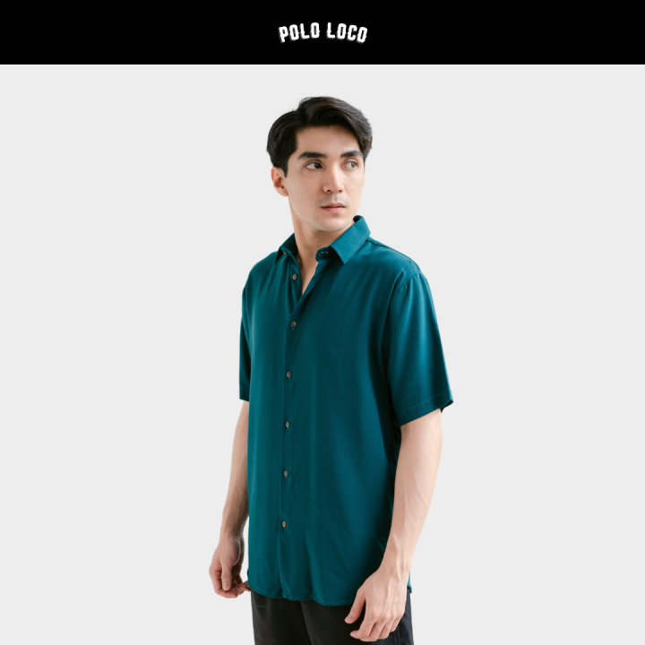 POLO LOCO Emerald Regular Collar Plain Polo (Emerald Green) | Lazada PH