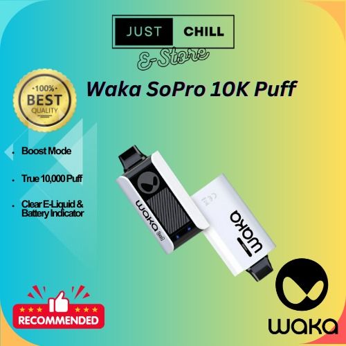JustChill WAKA SoPRO 10k Disposable Various Flavors Rechargeable Device ...