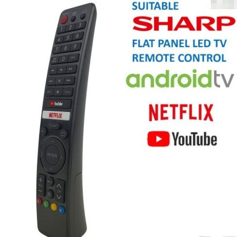 การเปลี่ยนที่คมชัดสำหรับ Sharp Flat Panel Android รีโมทคอนล YouTube Netflix | Lazada.co.th