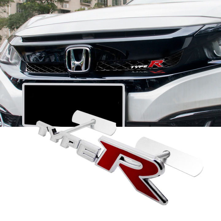 Car Modified For Type R Logo Front Grille Emblem Auto TYPE-R Grille ...