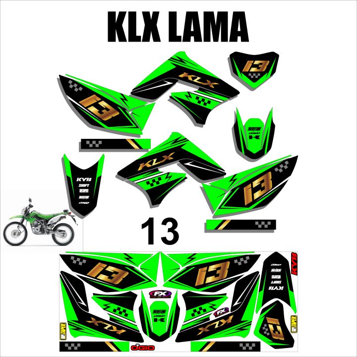 Stiker Sticker Striping Lis Variasi KLX 150 S / L Lama Keren Murah ...