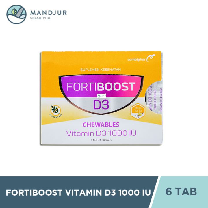 Fortiboost Vitamin D3 1000 IU 6 Tablet - Suplemen Vitamin D3 | Lazada ...