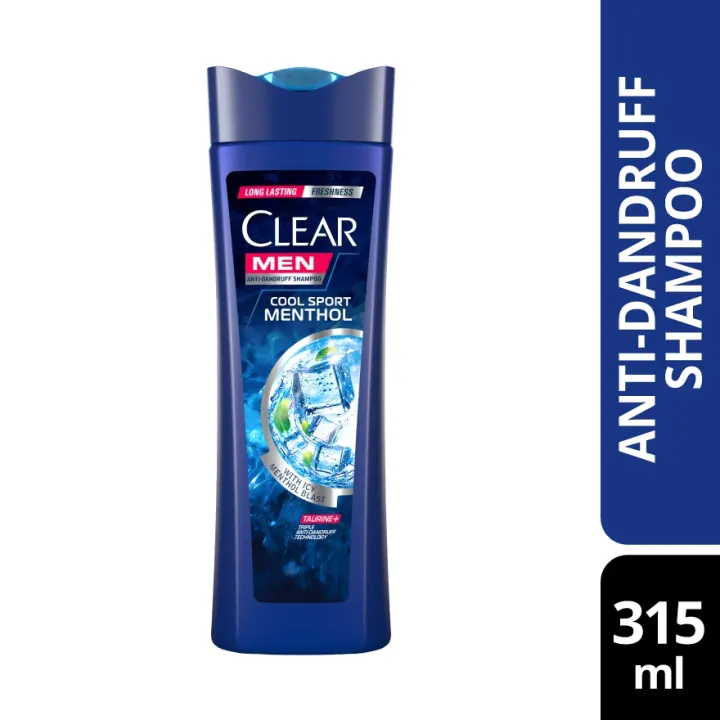 【QMM】CLEAR Men Cool Sport Menthol Anti-Dandruff Shampoo 315ml | Lazada