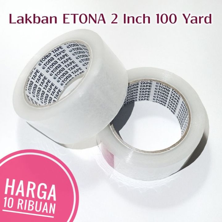 Lakban Etona 2 Inch 100 Yard - Solasi Besar Tebal 45mm Isolasi Selotip Isolatip Tape Perekat ...