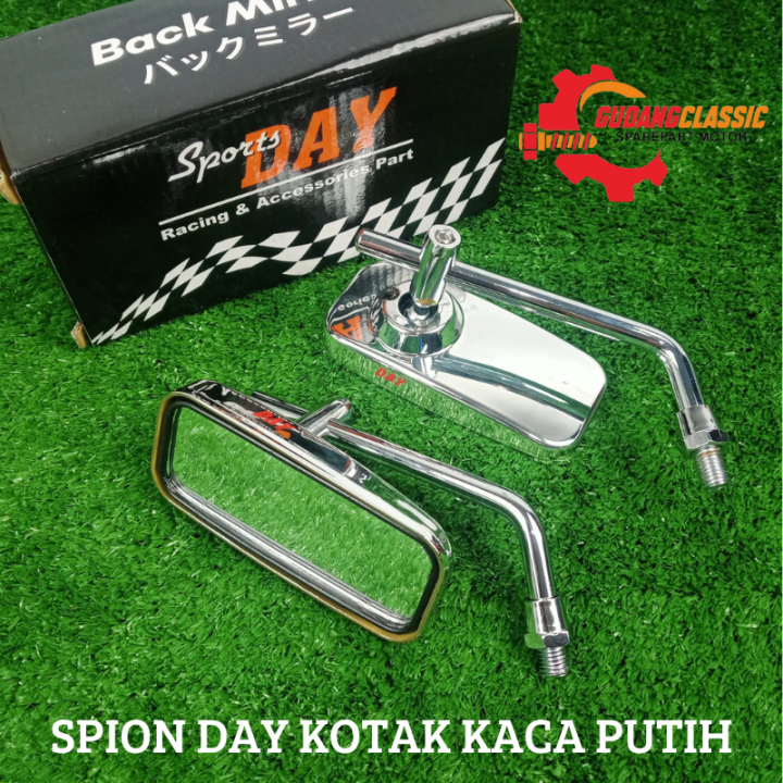 SPION KOTAK DAY KACA PUTIH SPION HONDA DAYTONA BEAT GL MEGAPRO KLX ...