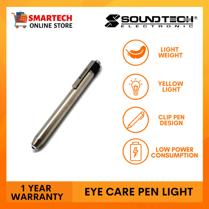 SOUNDTEOH Kryton Bulb Stainless Steel Penlight Pocket Size Multi ...