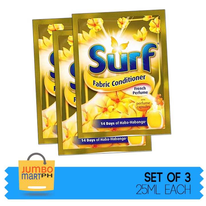 SURF FABRIC CONDITIONER FRENCH PERFUME 25ML / SET OF 3 | Lazada PH