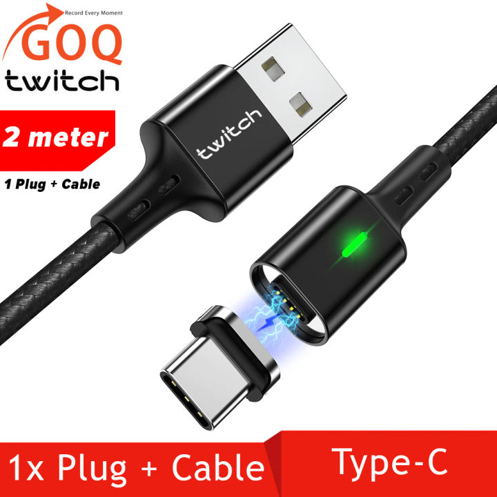 GOQ Twitch T03 Magnetic Charging Wire USB Type C Cable | Lazada