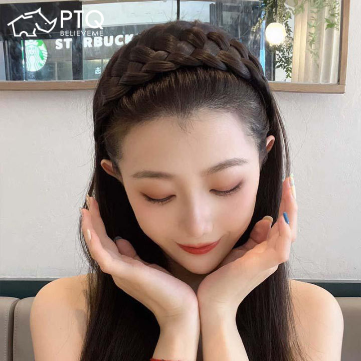 Băng Đô Tóc Giả Bện Năm Sợi Mở Rộng Phụ Kiện Tóc Bện Xương Cá Thủ Công ...