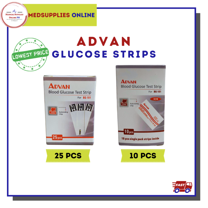 Advan Glucose Test Strips 1 Box (BG-101) | Lazada PH