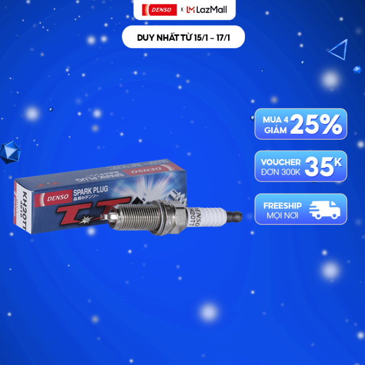 Bugi Ô Tô KH20TT DENSO Điện Cực Niken, Hai Đầu Đánh Lửa, Hiệu Năng Cao, Tiết Kiệm Nhiên Liệu ...