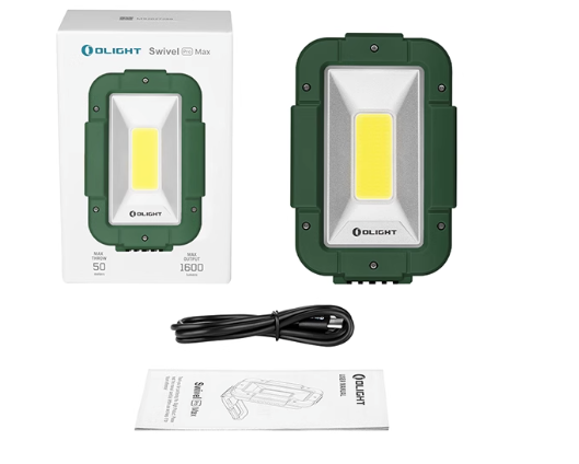 OLIGHT Swivel Pro Max 1600 Lumens Rechargeable COB Work Light Bundle ...