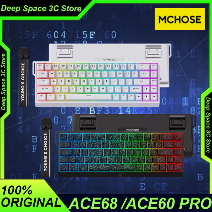 MCHOSE ACE68 ACE60 Pro nical Magnetic Switch Wired 8k Low Latency Customized Gamer Laptop PC ...