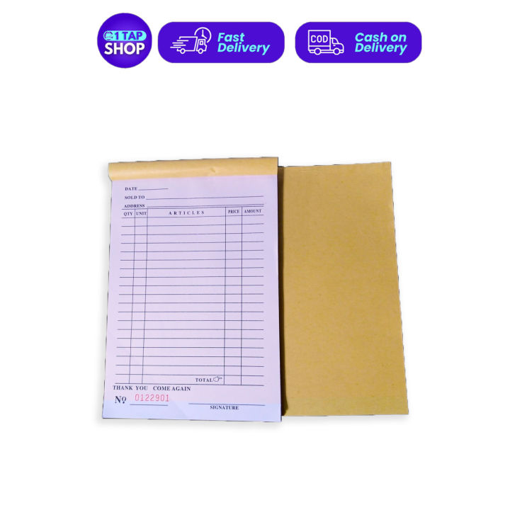 1Tap Small-Large Order Delivery Receipt Carbonless Copy Resibo | Lazada PH