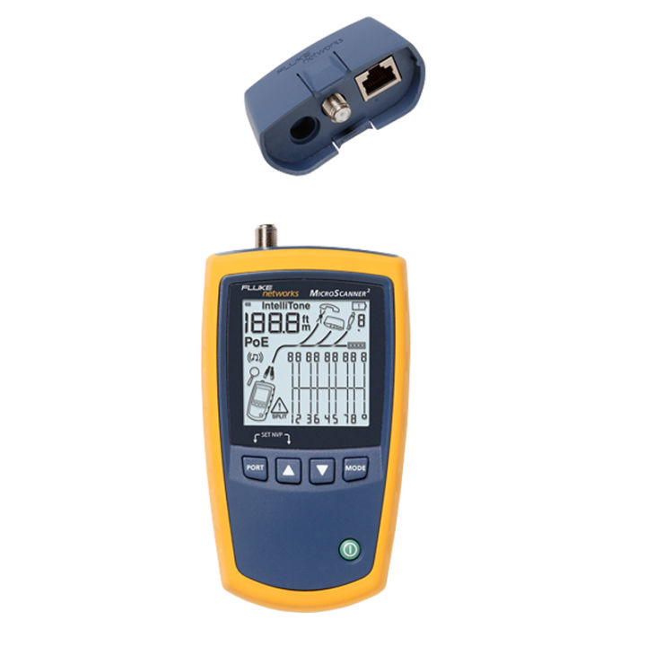 FLUKE Fluke MicroScanner2 Network Tester Cable Verification Tester MS2 ...