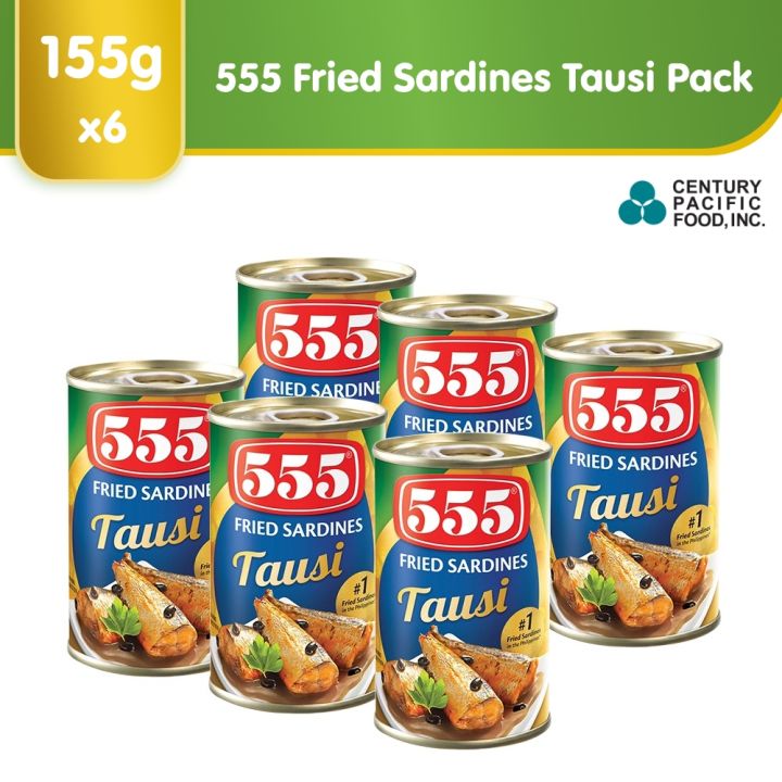 555 Fried Sardines Tausi 155g x6 | Lazada PH