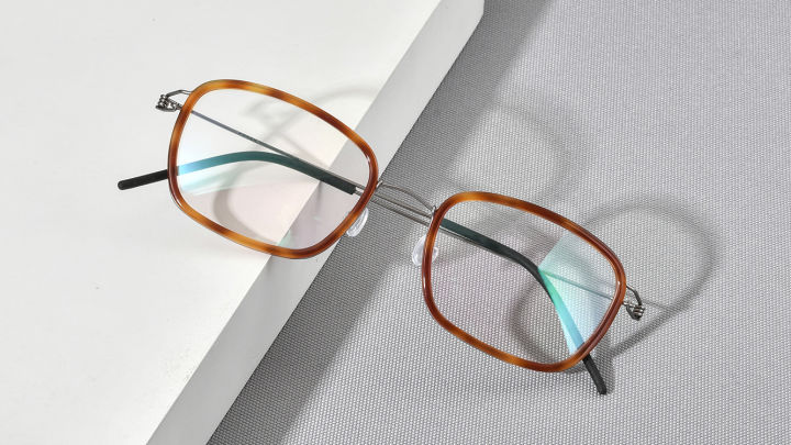 FONEX Titanium Alloy Glasses Frame Men Brand Design Square Eyeglasses ...