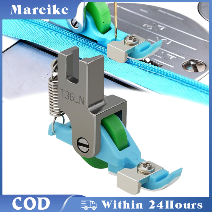 Universal Invisible Zipper Foot Adjustable T36LN Roller Presser Foot ...