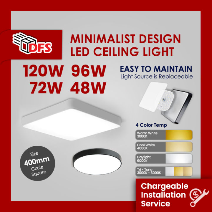 DFS LED LIGHT Ceiling Light 400MM 48W/72W/96W/120W Tri-tone Ceiling ...