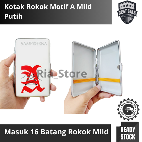 Kotak Penyimpanan Rokok Motif Unik Antik Brand Rokok A Mild Putih ...
