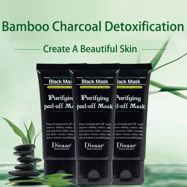 DISAAR Pull Face Activated Carbon Black Mask Bamboo Charcoal Mask ...