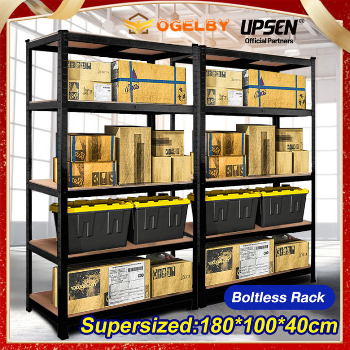 【Oversized 120*40*200】Boltless Rack 4/5 Layers Heavy Duty Shelves Multi ...