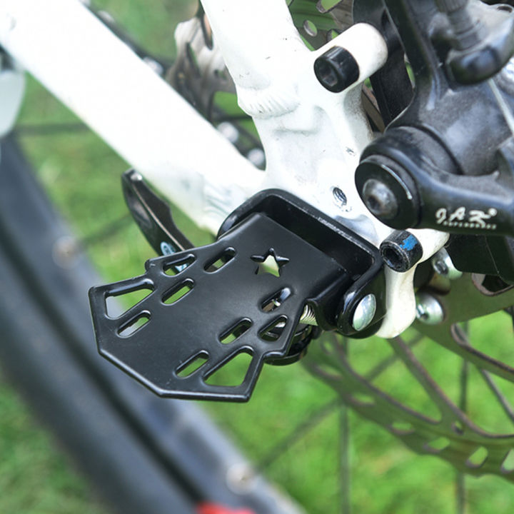 Hittime ที่พักเท้าจักรยานพับได้1คู่,ที่พักเท้าเหล็กแมงกานีสถนนพับได้ล้อหลังควบคุมแป้นเหยียบ ...