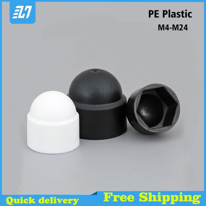 Bolt Nut Screw Cap Cover Plastic Dome Protection Exposed Black White Against Hexagon M4 M5 M6 M8 ...