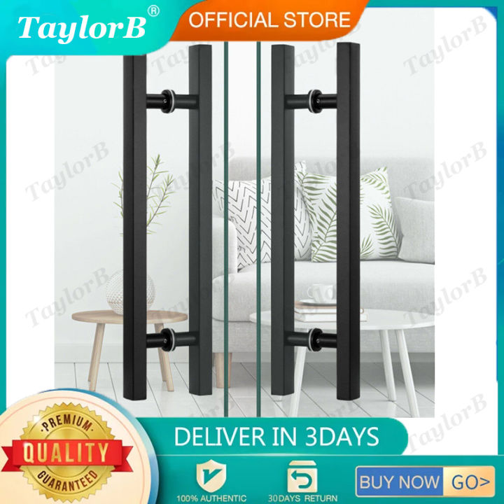 Heavy duty stainless steel matte black and sanding silver push pull ...