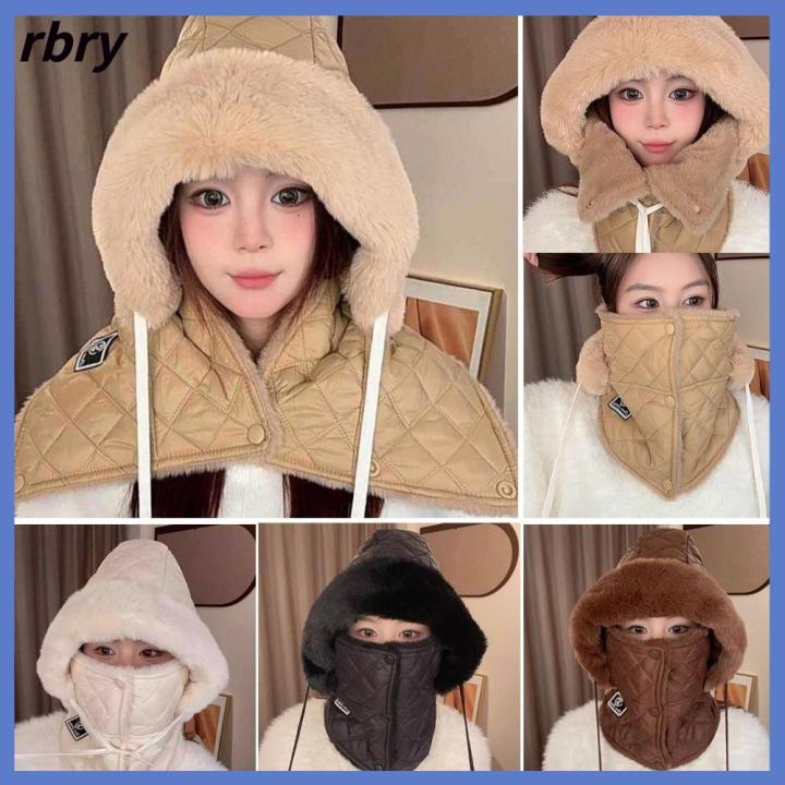 RBRY ความร้อน หมวกอุ่นสำหรับขี่ ป้องกันลม ซับในผ้าพลัช สกี ใช้งานได้ดี ...