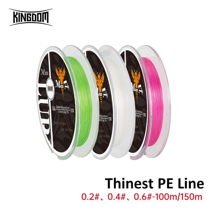 Kingdom Fishing Lines 100m 150m 4 Strands Braided PE Line Japan ...