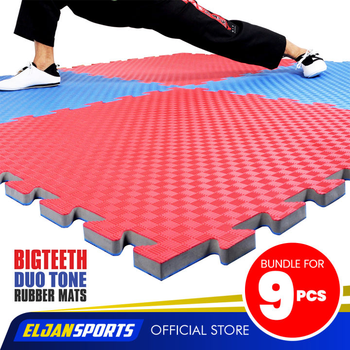 9pc. Interlocking DuoTone Big Teeth Rubber Mats | Lazada PH