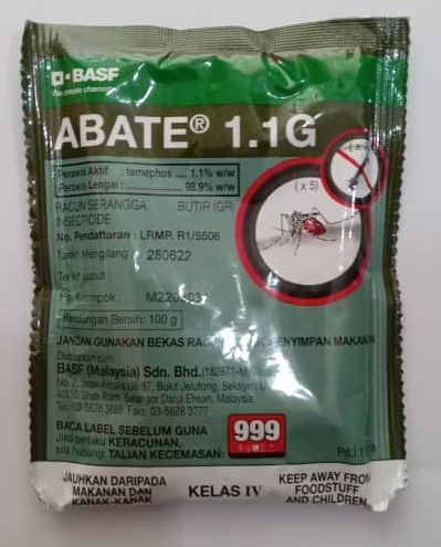 BASF Abate 1.1G Aedes Mosquito 100% Original Chemical Larvae Killer 100 Gram | Lazada
