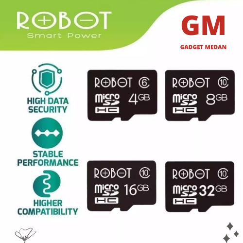 Micro SD ROBOT TF 4GB/ 8GB / 16GB/32GB Memory Card Kartu Memori HP ...