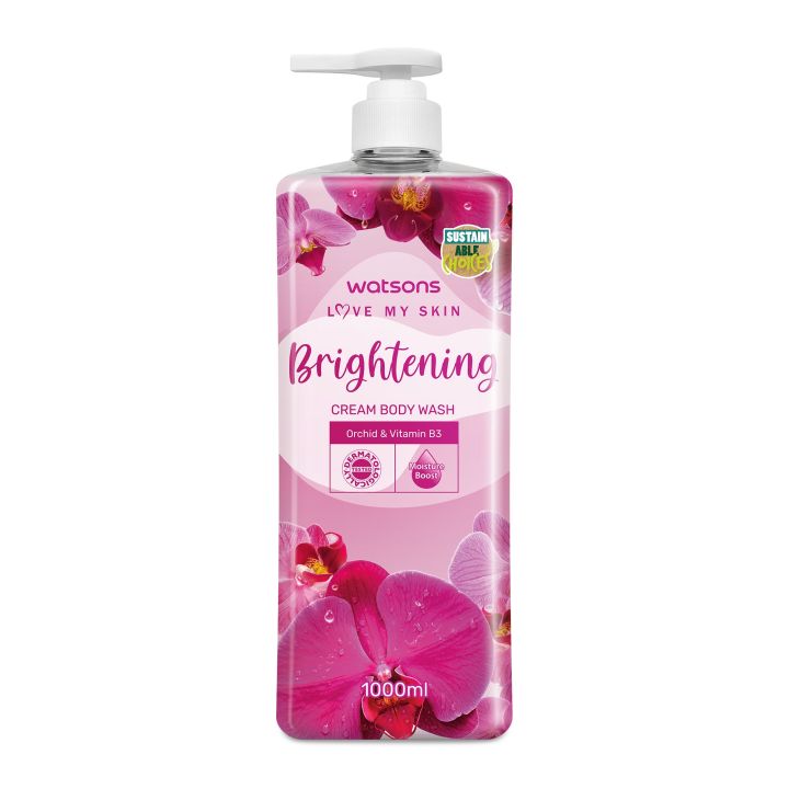 Watsons Brightening Cream Body Wash Orchid & Vitamin B3 1L | Lazada PH