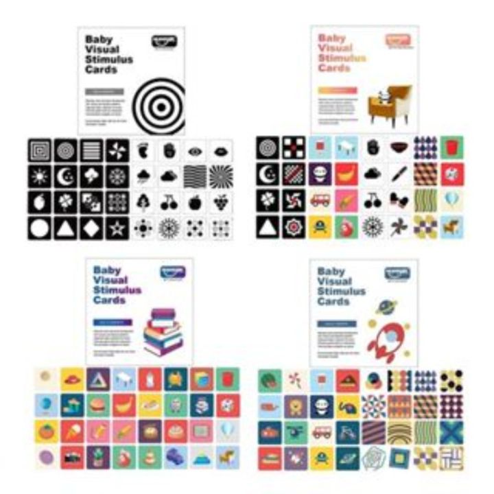 High Contrast Baby Flashcards Black White Card, Newborn Brain ...